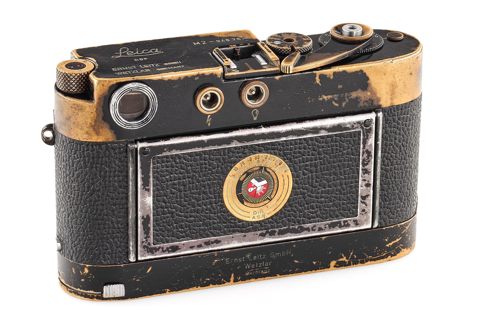 Leica M2 black paint Button Rewind with Leicavit MP black paint | A01614