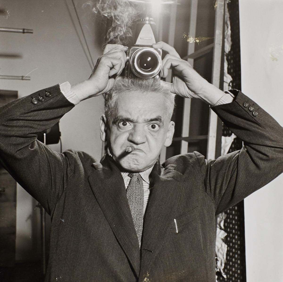 ANONYMOUS PHOTOGRAPHERS Two portraits of Weegee, USA 1940s / Munich ...