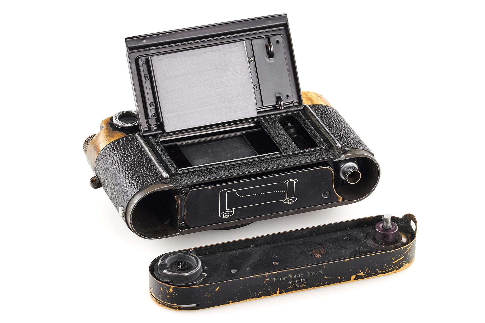 Leica M2 black paint Button Rewind with Leicavit MP black paint | A01614