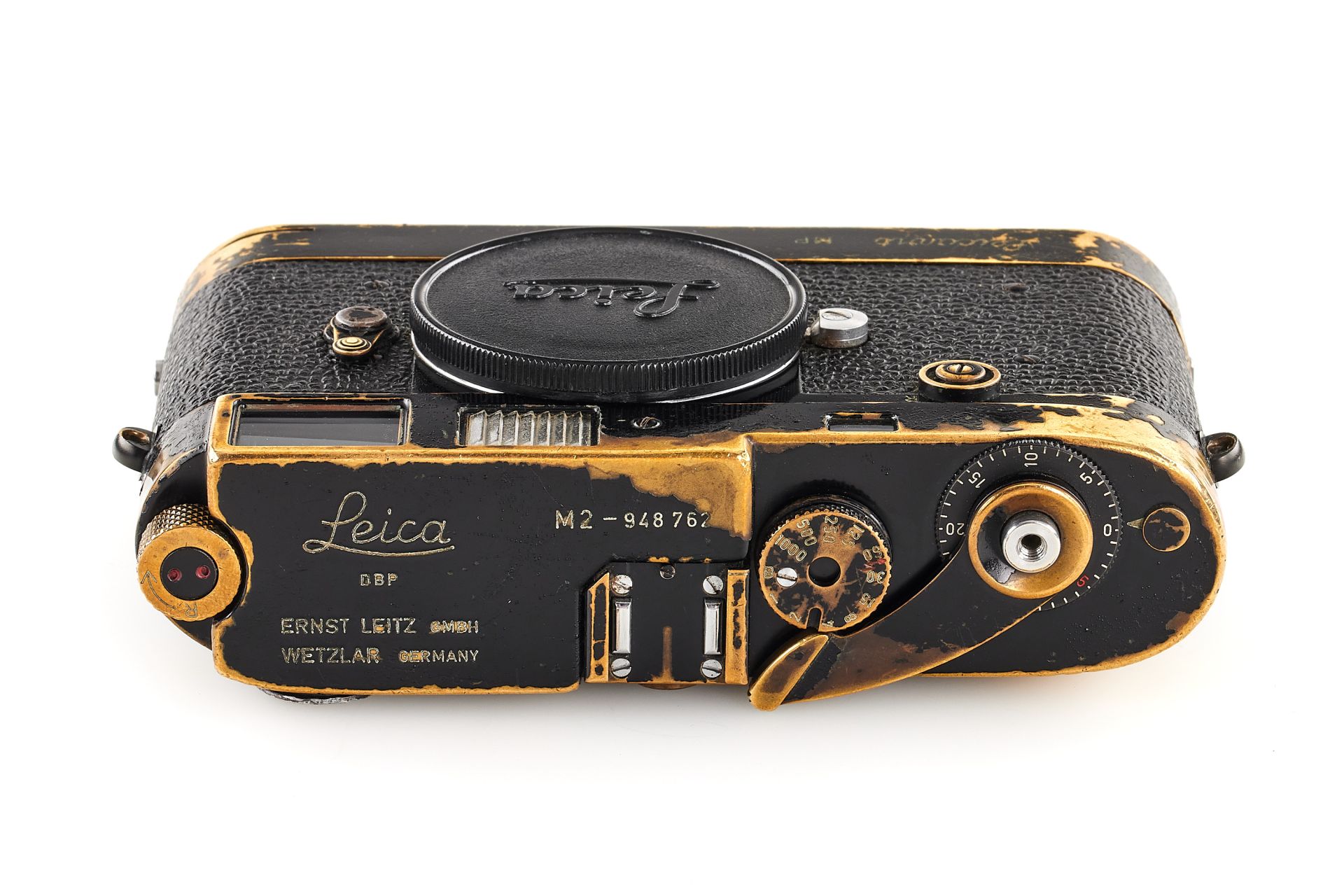 Leica M2 black paint Button Rewind with Leicavit MP black paint | A01614