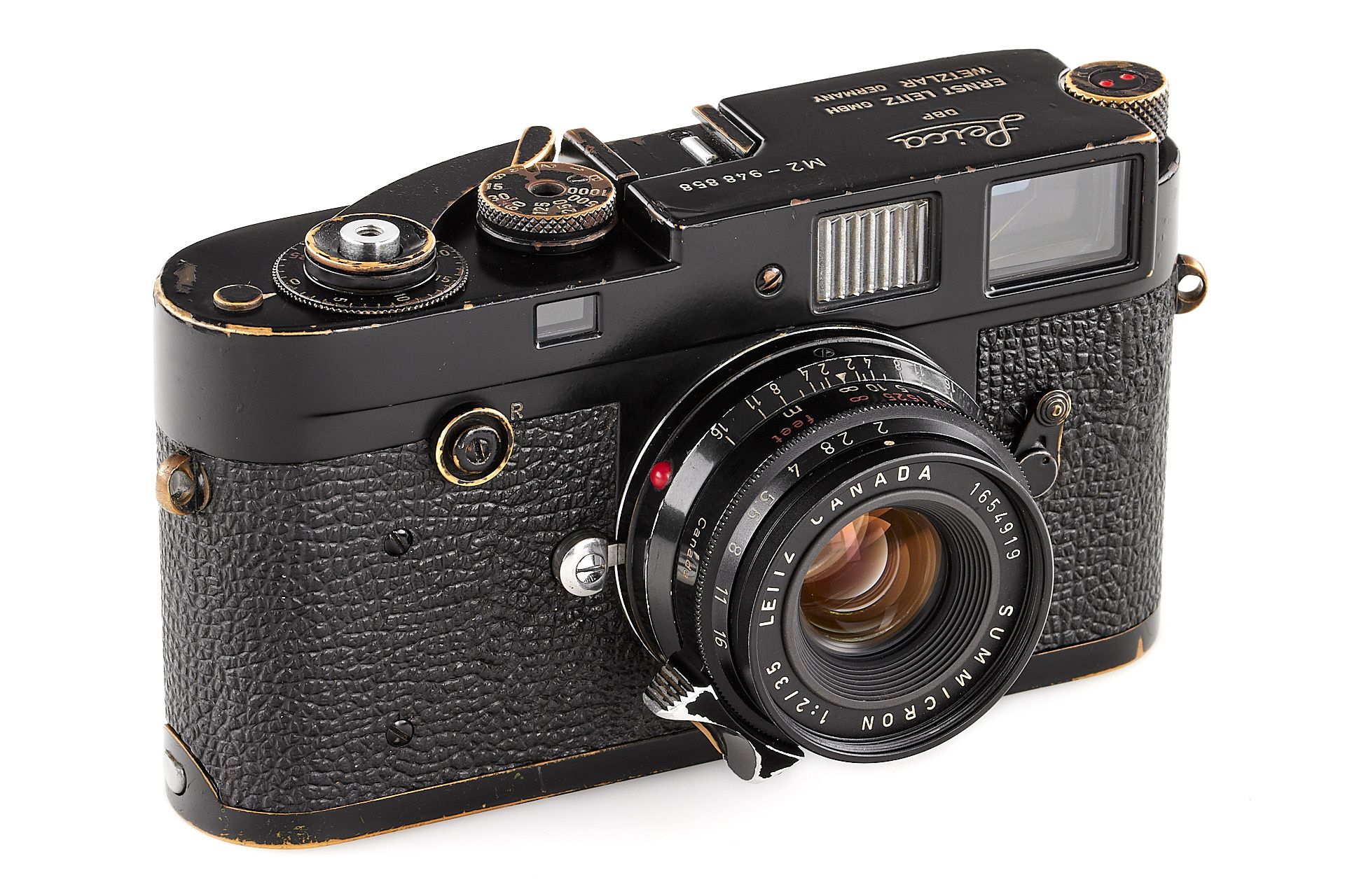 Leica M2 black paint button rewind set 'Ken Narula' * | A00248