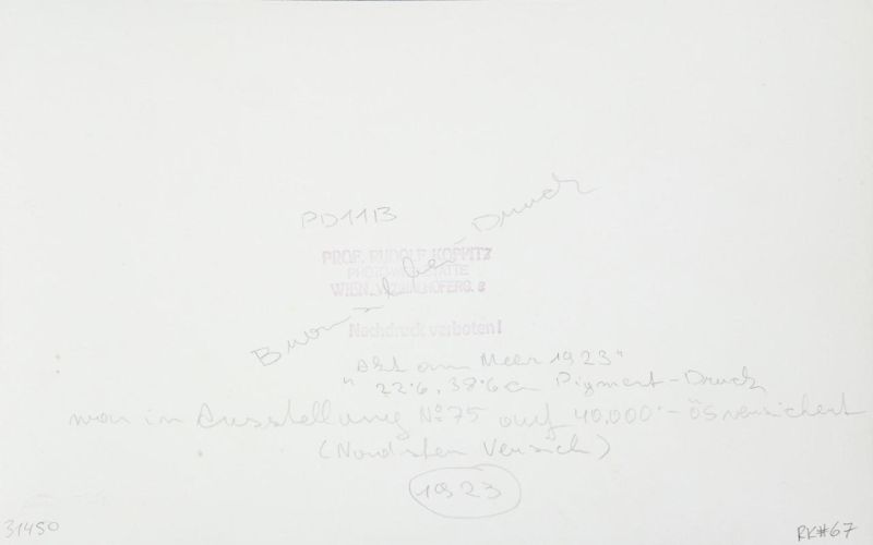 RUDOLF KOPPITZ (1884–1936) ‘Akt am Meer’ (Anna Koppitz), 1923 | AI_12_31450