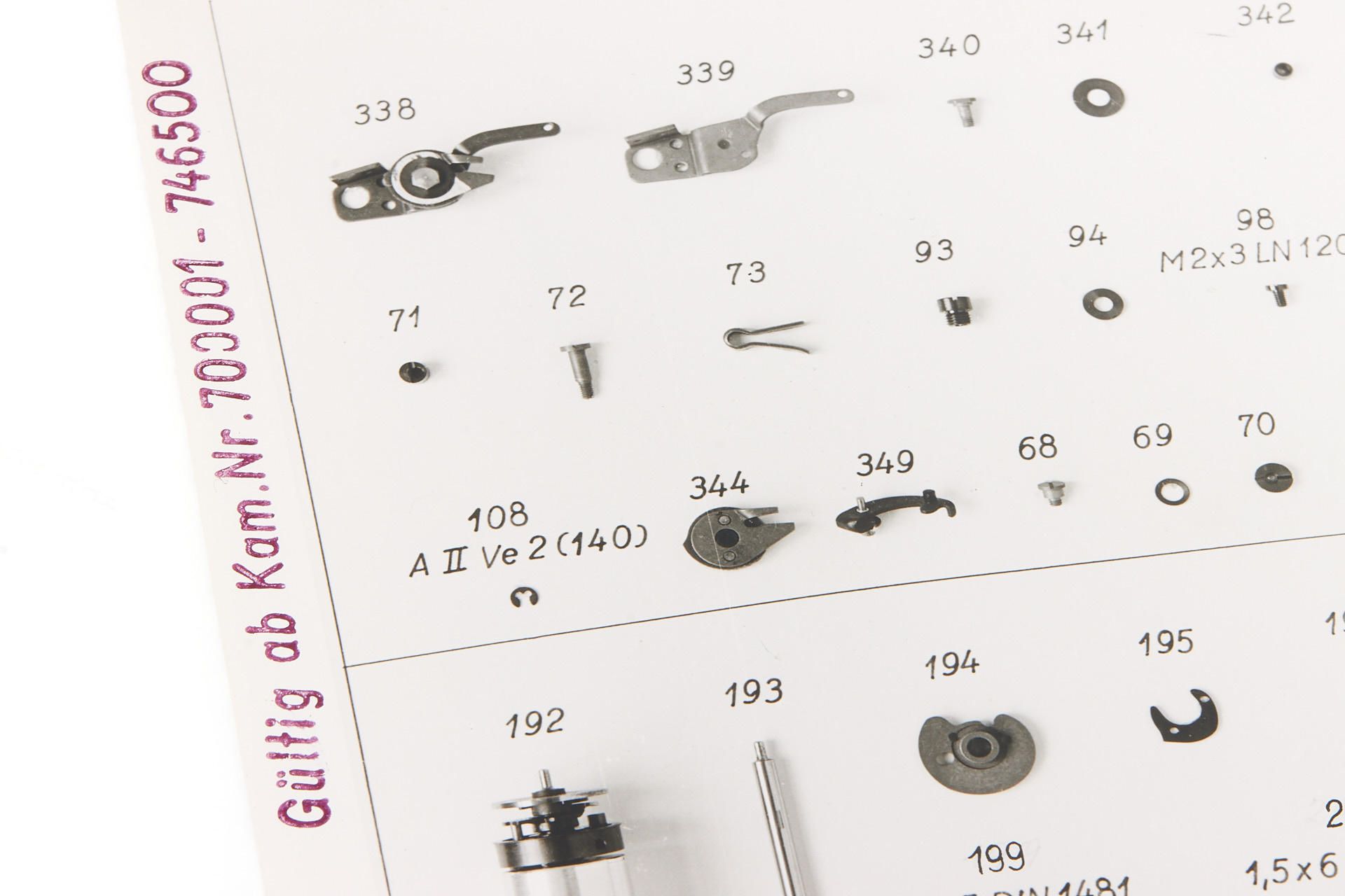 Leica M3 Spare Parts Lists / Exploded Views | AI_37_38767